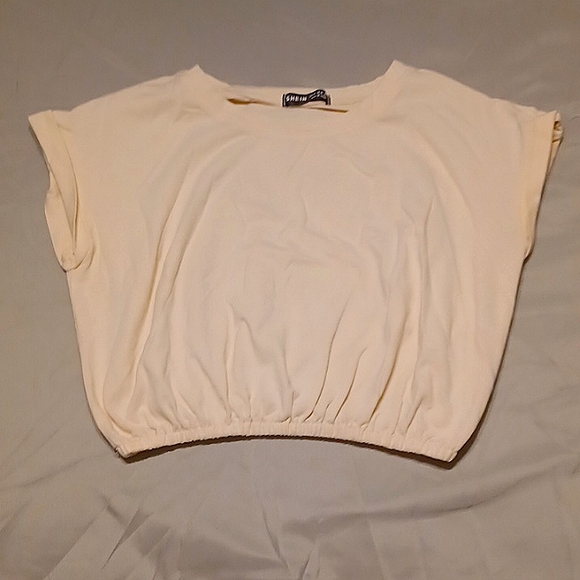 SHEIN | Tops | Pale Yellow Cropped Shein Top | Poshmark
